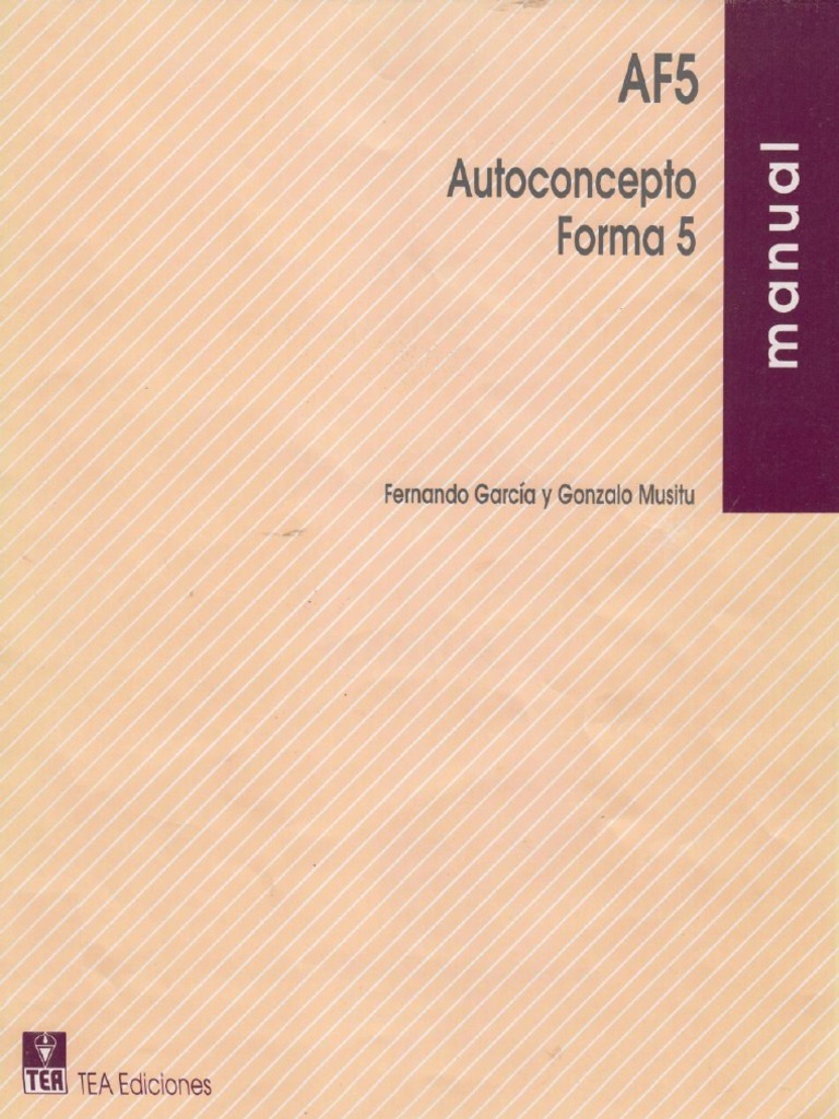 García & Musitu - AF5. Autoconcepto Forma 5 PDF | PDF
