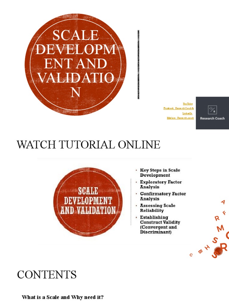 Scale Development and Validation in Business Research | PDF | Factor ...