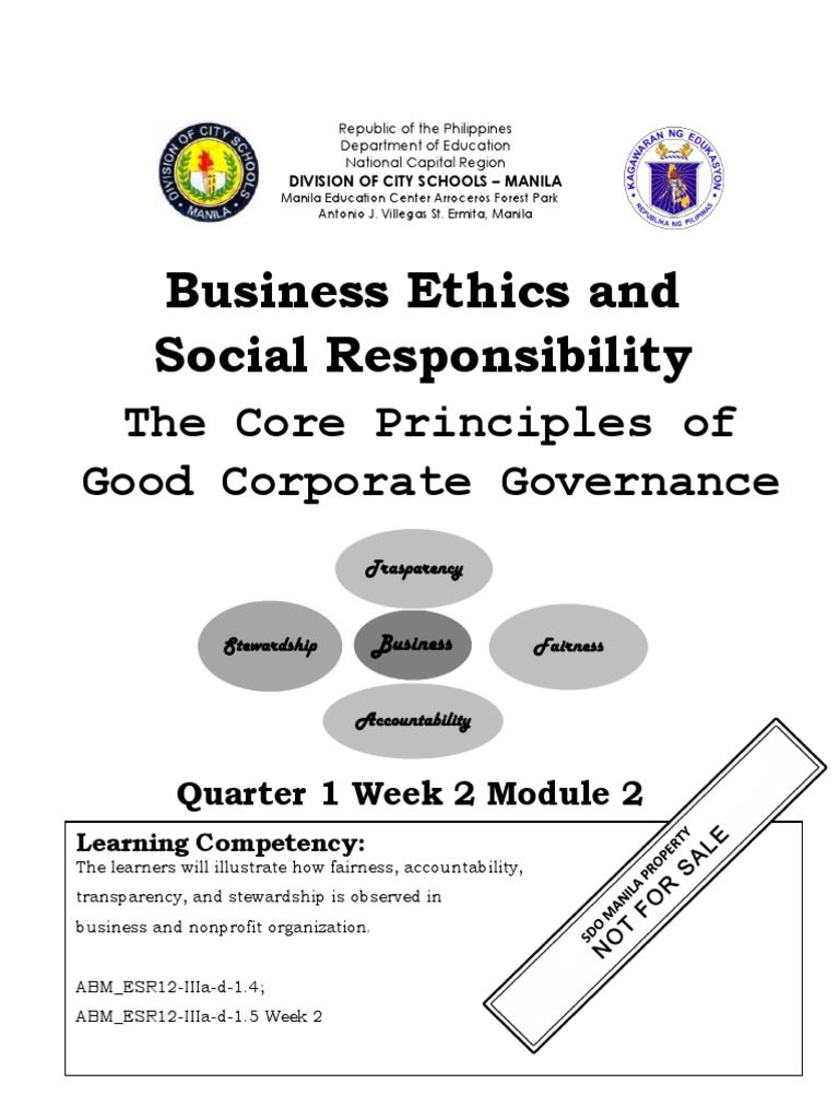 Business Ethics and Social Responsibility Module | PDF | Business ...