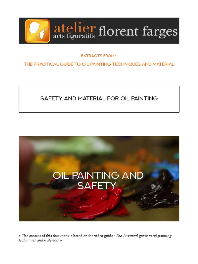 Safety and Material For Oil Painting | PDF | Oil Painting | Visual Arts