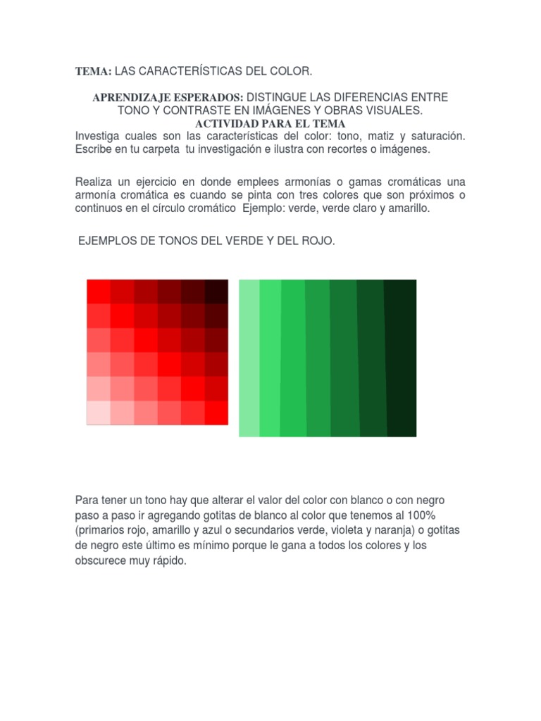 04 - Tema - Las Características Del Color | PDF