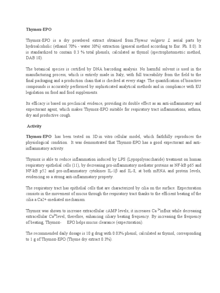 Thymox EPO | PDF | Self-Improvement | Science & Mathematics