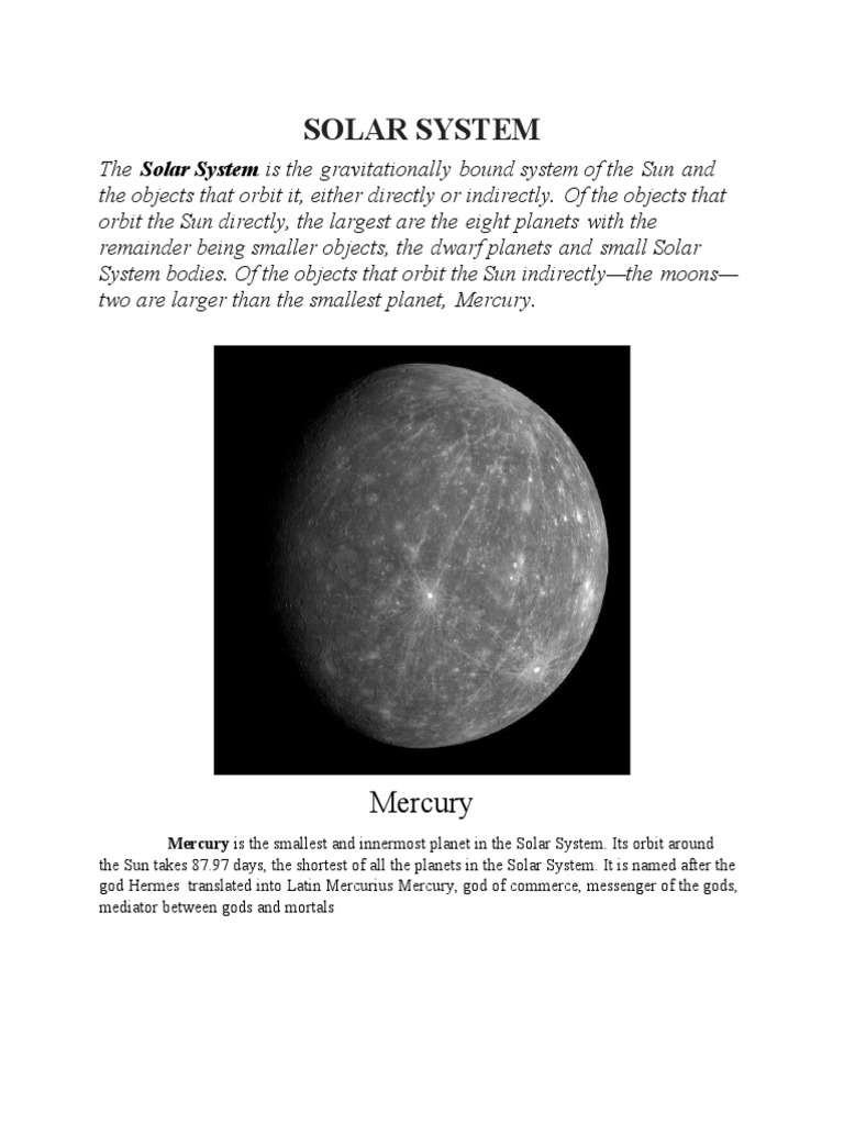 Solar System | PDF | Planets | Solar System