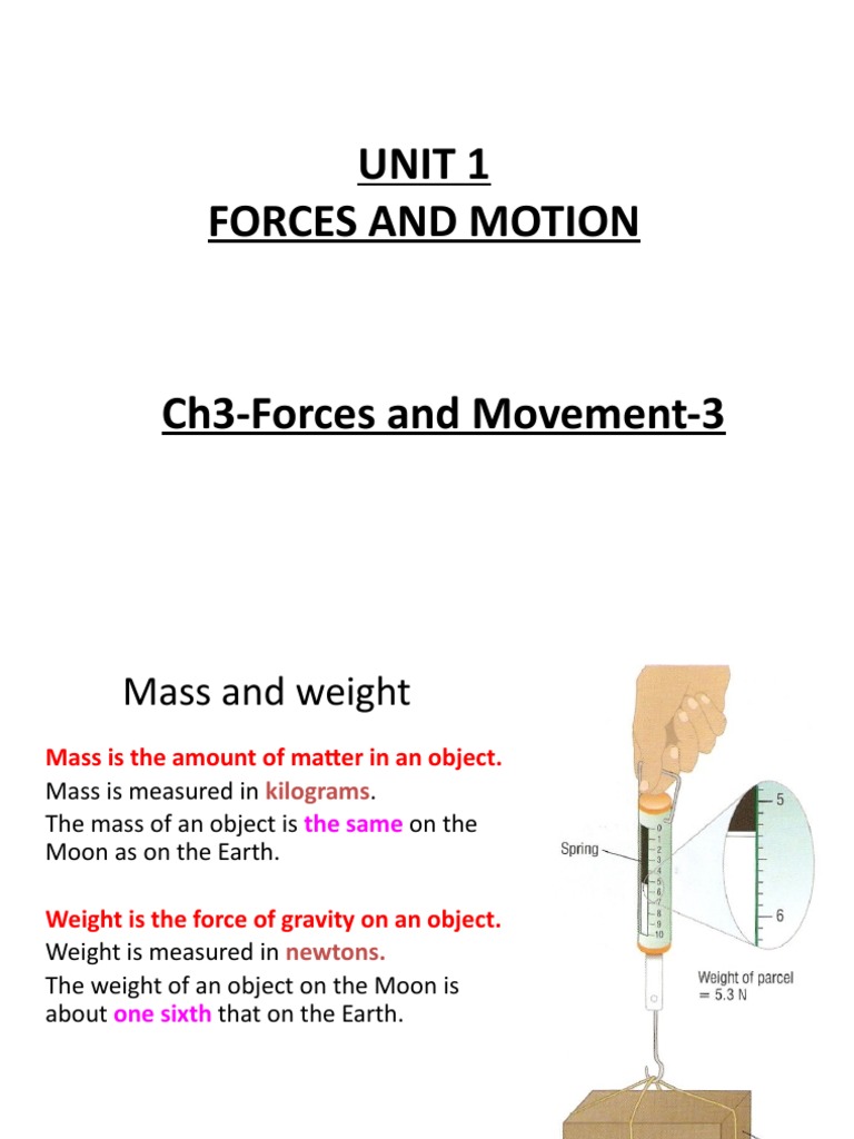 Ch3 Forces and Movement-3 | PDF | Weight | Gravity