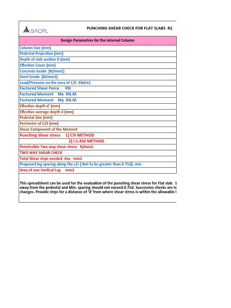 Punching Shear Check for Flat Slabs | PDF | Classical Mechanics ...