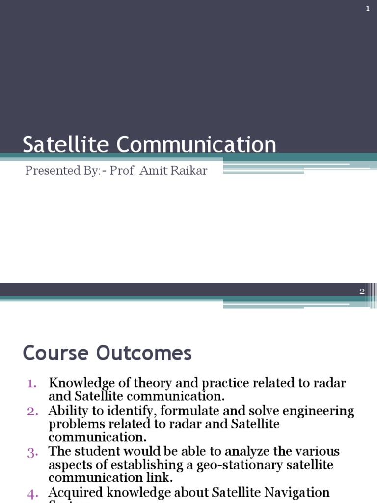Introduction To Satellite Communication ( | PDF | Communications ...