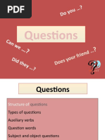 Word Order in Questions | PDF | Question | Verb