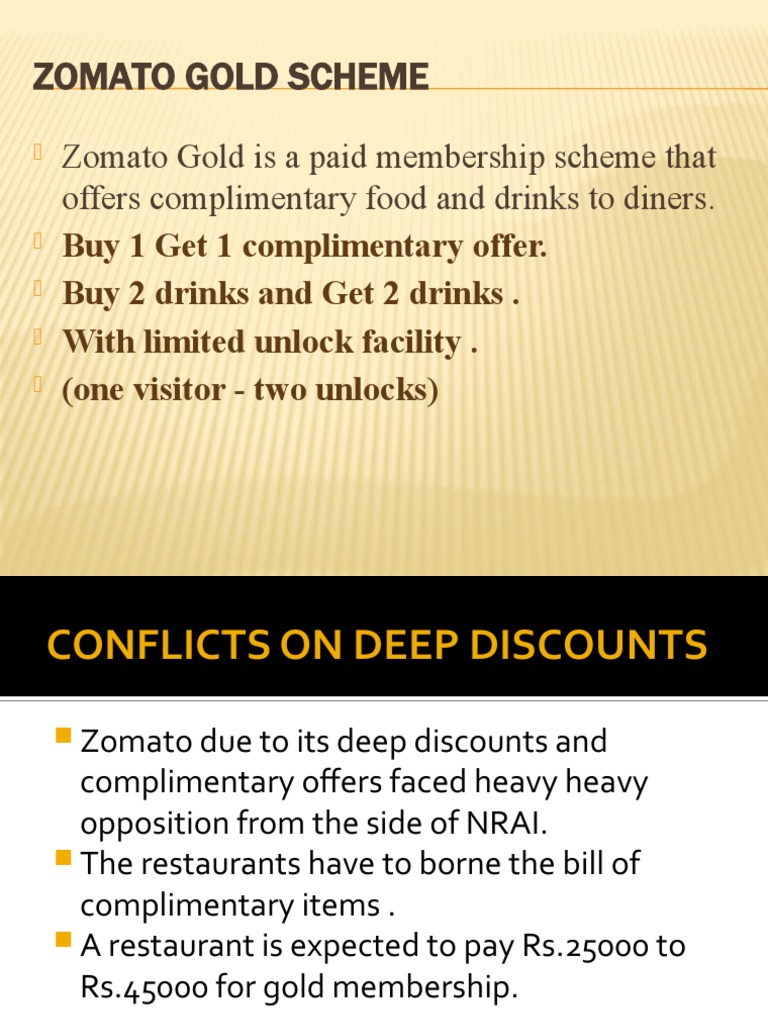 Zomato Gold Scheme: Zomato Gold Is A Paid Membership Scheme That Offers ...