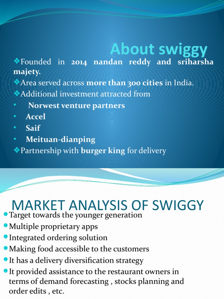Swiggy: Market Analysis and Overview | PDF | Law