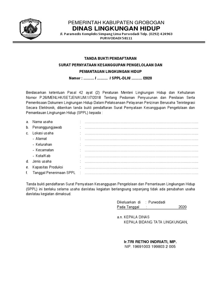 Form SPPL | PDF | Bisnis | Hukum