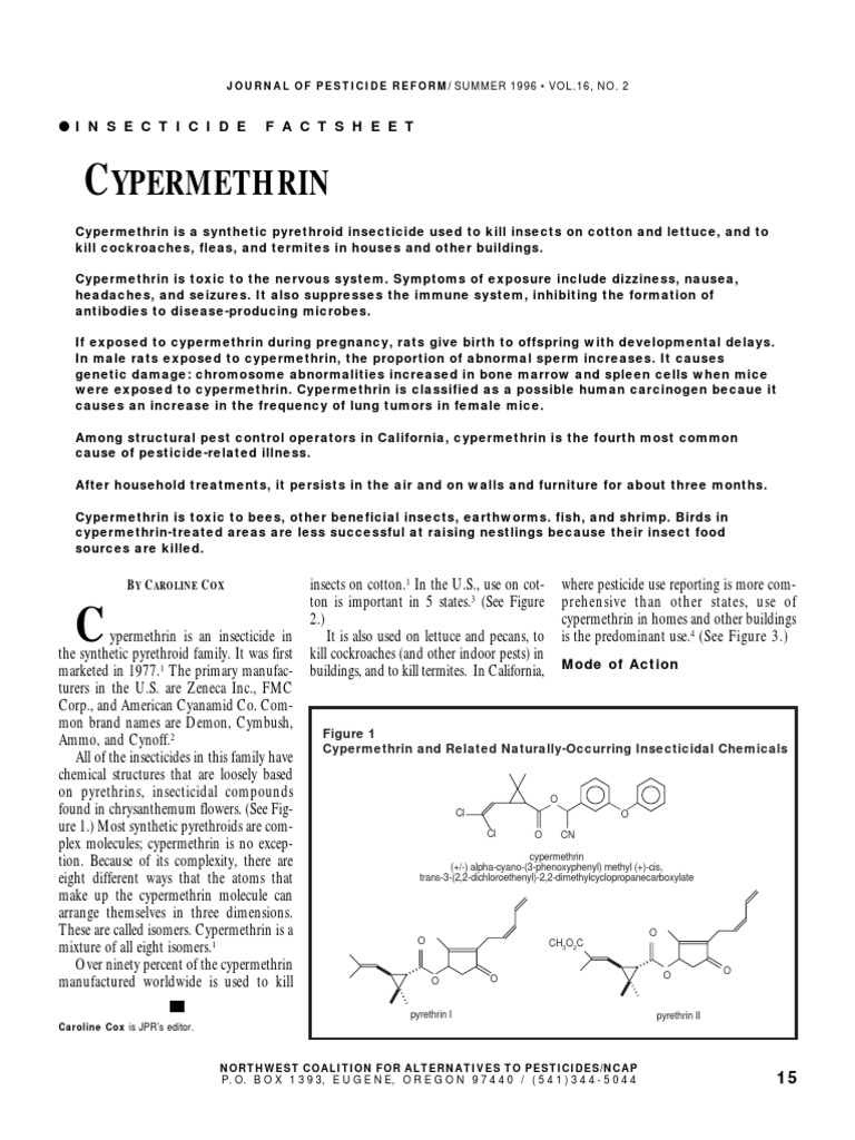 Cypermethrin - Insektisida | PDF | Nature | Chemicals
