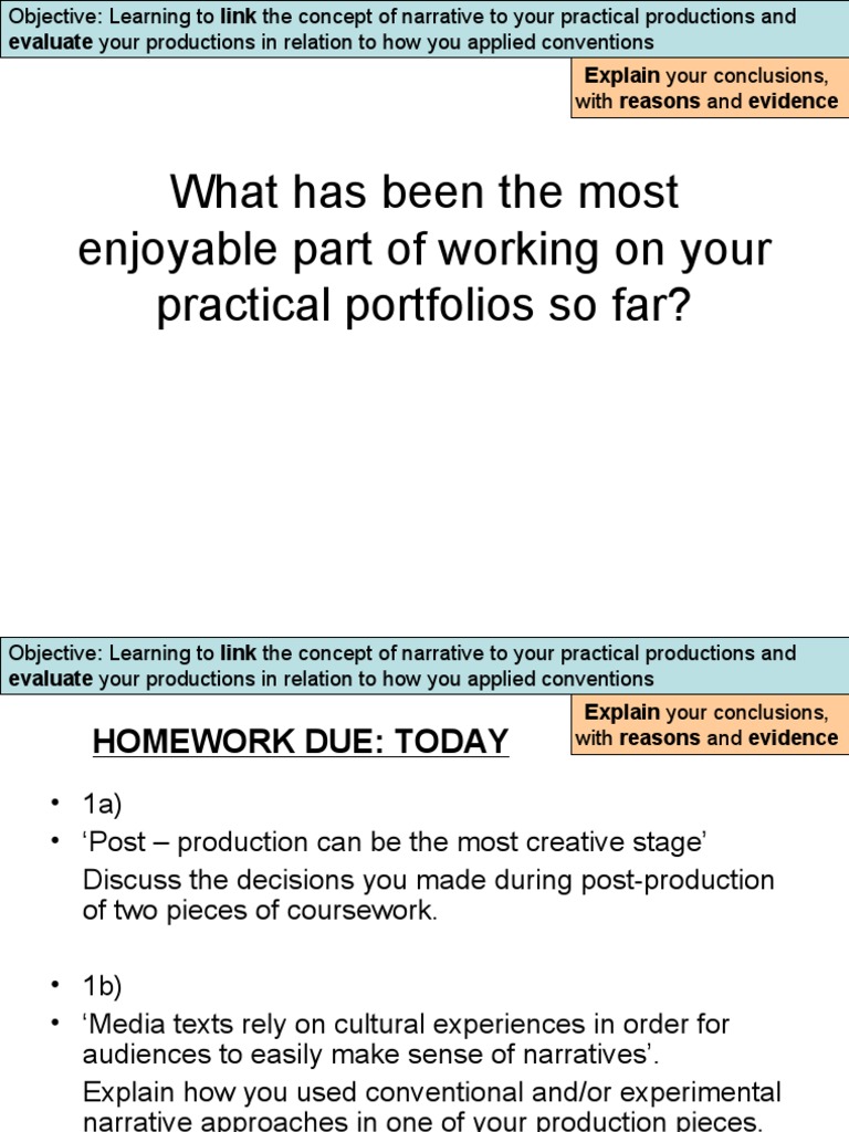 What Has Been The Most Enjoyable Part of | PDF | Narrative | Reason