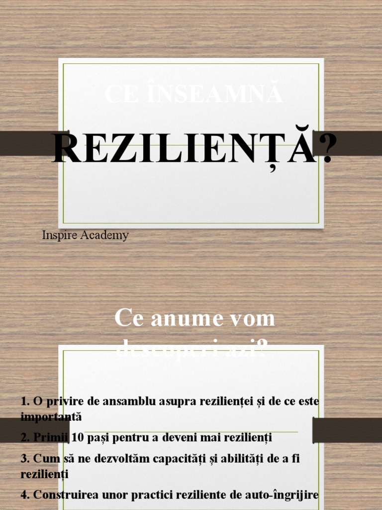 Prezentare Rezilienta FINAL | PDF
