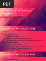 Module in Purposive Communication 1 First Year College | PDF | Communication | Language Acquisition