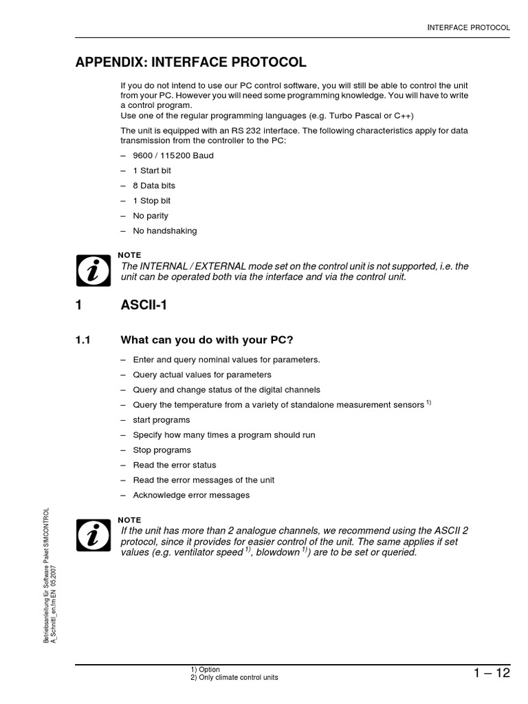 Appendix: Interface Protocol: 1.1 What Can You Do With Your PC? | PDF | Ascii | String (Computer ...