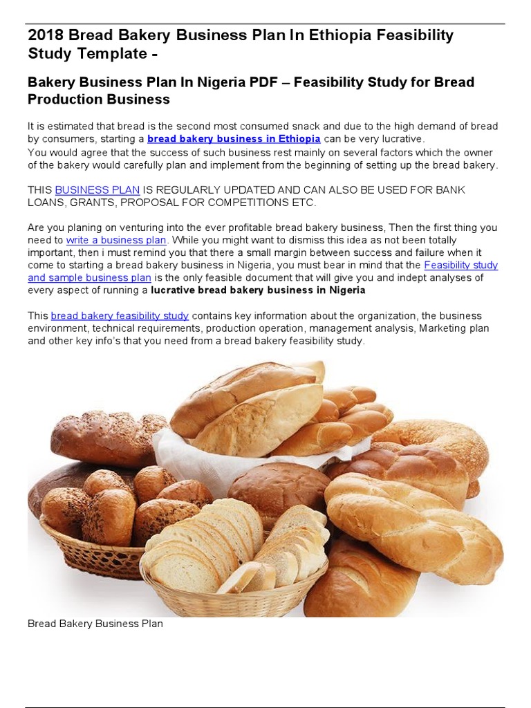 2018 Bread Bakery Business Plan in Niger | PDF | Feasibility Study | Breads