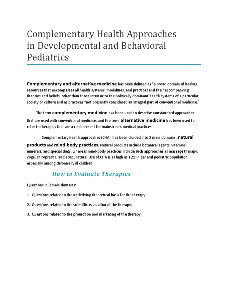 Shyamal Complementary Health Approaches | PDF | Alternative Medicine ...