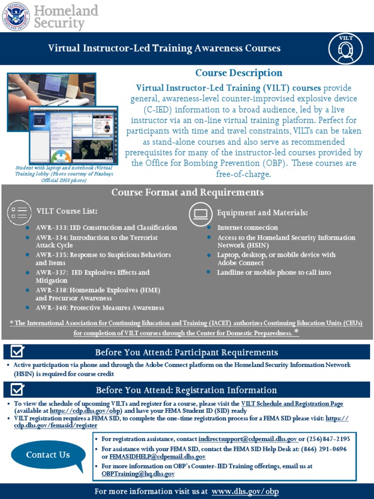 Fact Sheet - Virtual Instructor Led Training (VILT) | Download Free PDF ...
