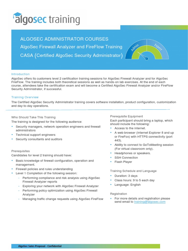 Comprehensive Training Courses for AlgoSec Firewall Analyzer and ...