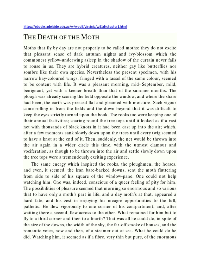 Death of A Moth PDF | PDF | Nature