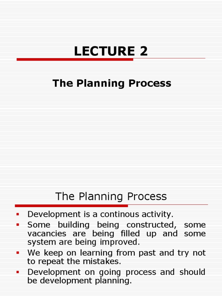 The Planning Process | PDF | Planning | Poverty Reduction