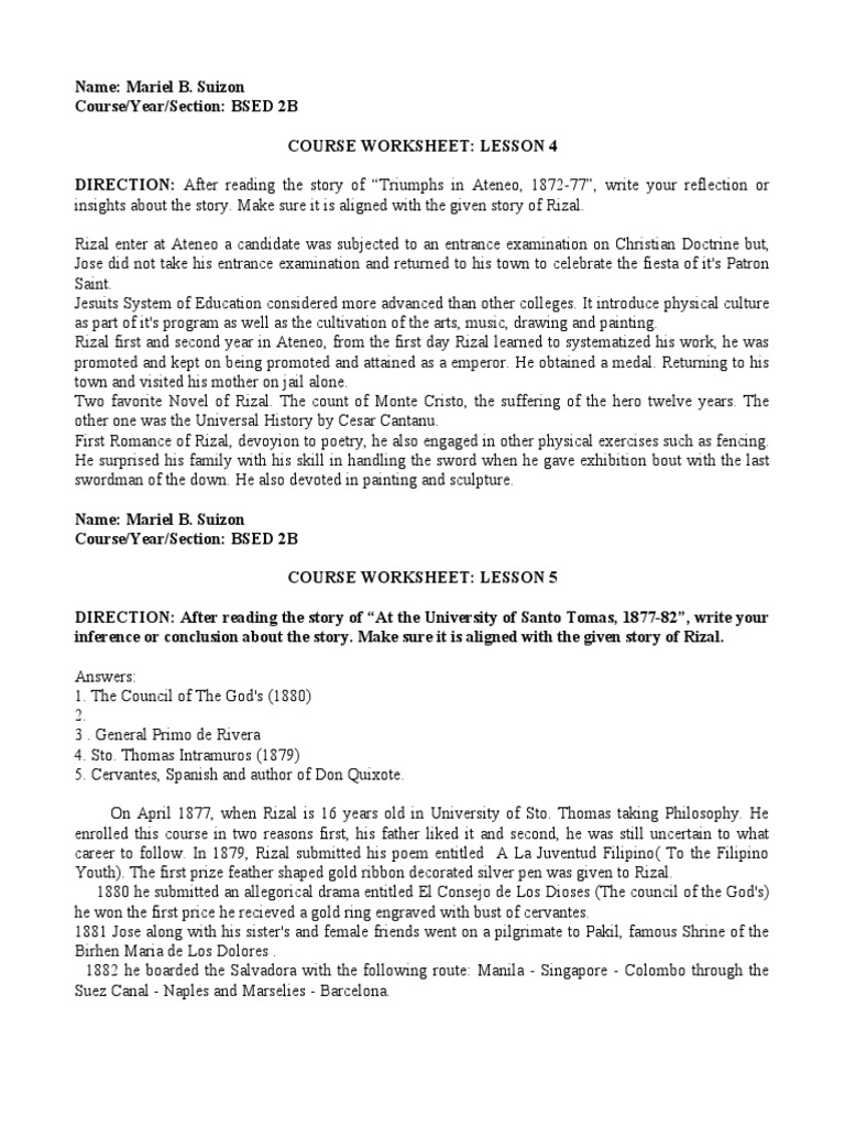 LWR Course Worksheets Lesson 4 6 | PDF | Miguel De Cervantes