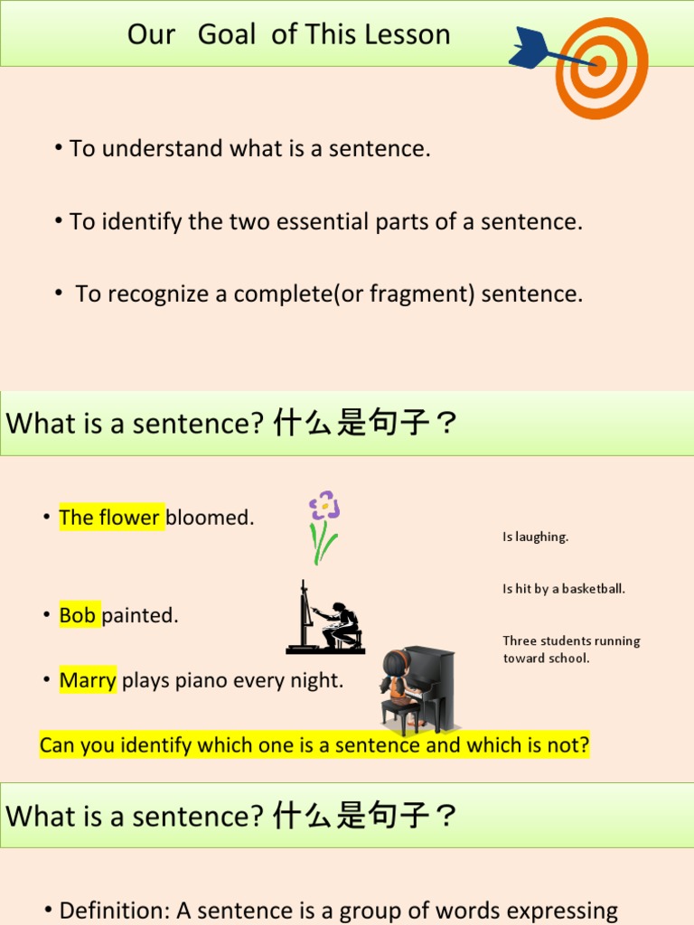 Understanding the Essential Elements of a Sentence | PDF | Sentence ...