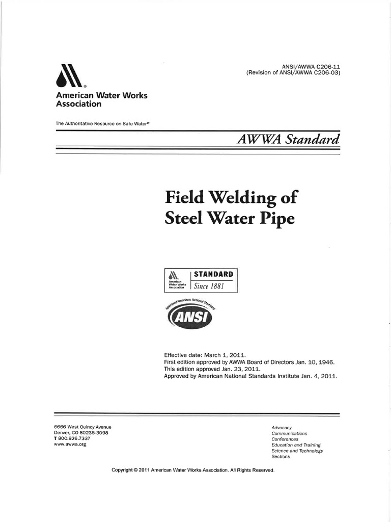 Awwa C206-11 | PDF