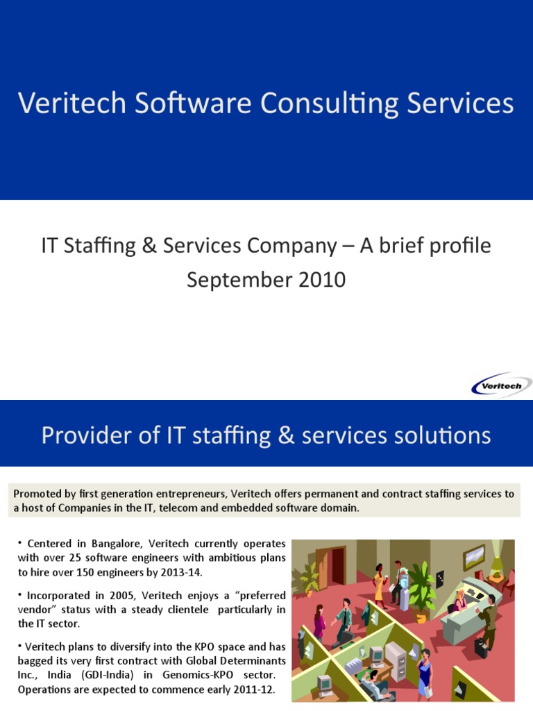 Veritech Software Consulting Services: IT Staffing & Services Company - A Brief Profile ...