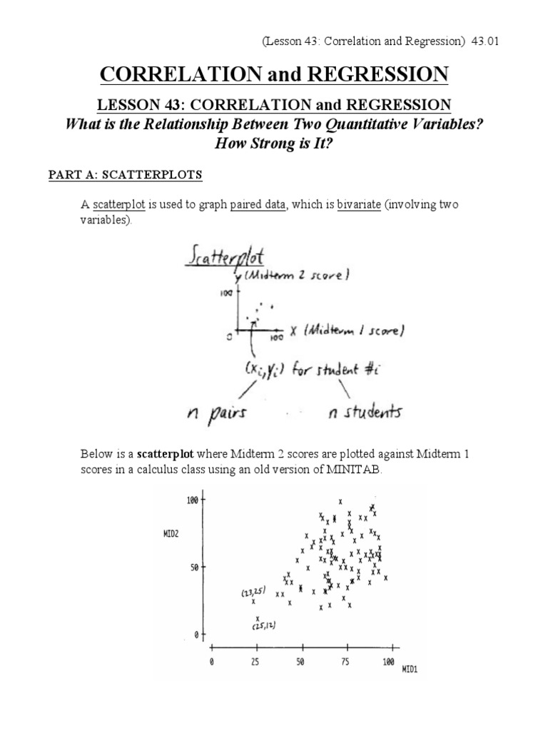 Correlation And Regression Pdf Correlation And Dependence Regression Analysis