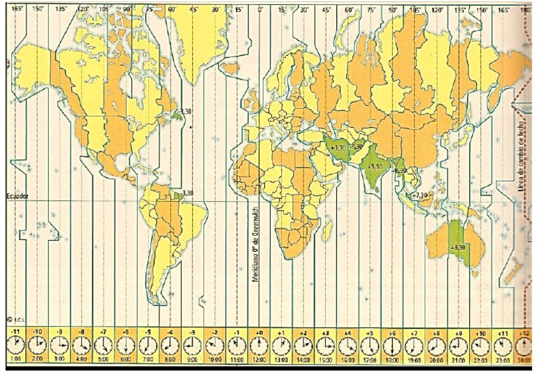 Mapa Usos Horarios | PDF