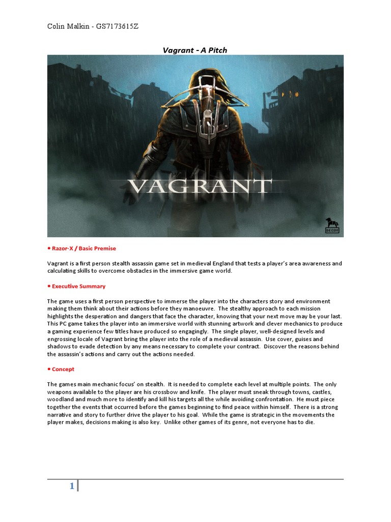 Vagrant: Medieval Stealth Assassin Game | PDF | Leisure | Sports