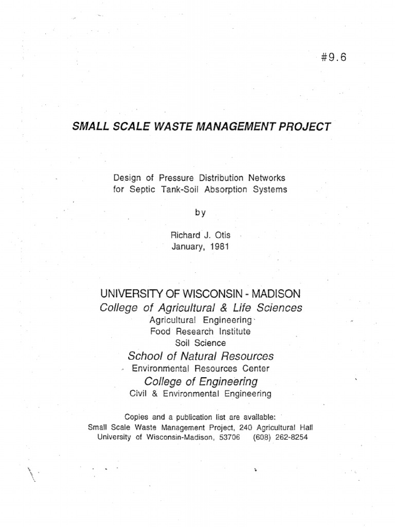 Design of Pressure Distribution Networks For Septic Tank-Soil ...