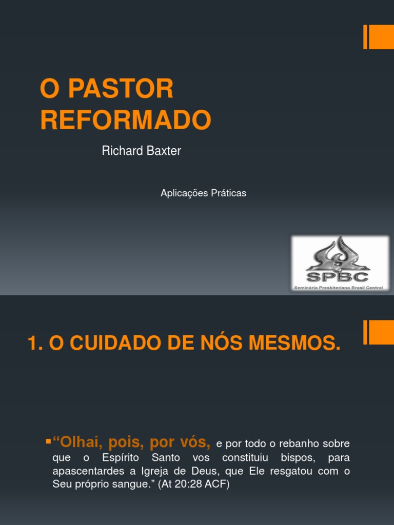 O Pastor Reformado - 1 | PDF | Calvinismo | Jesus