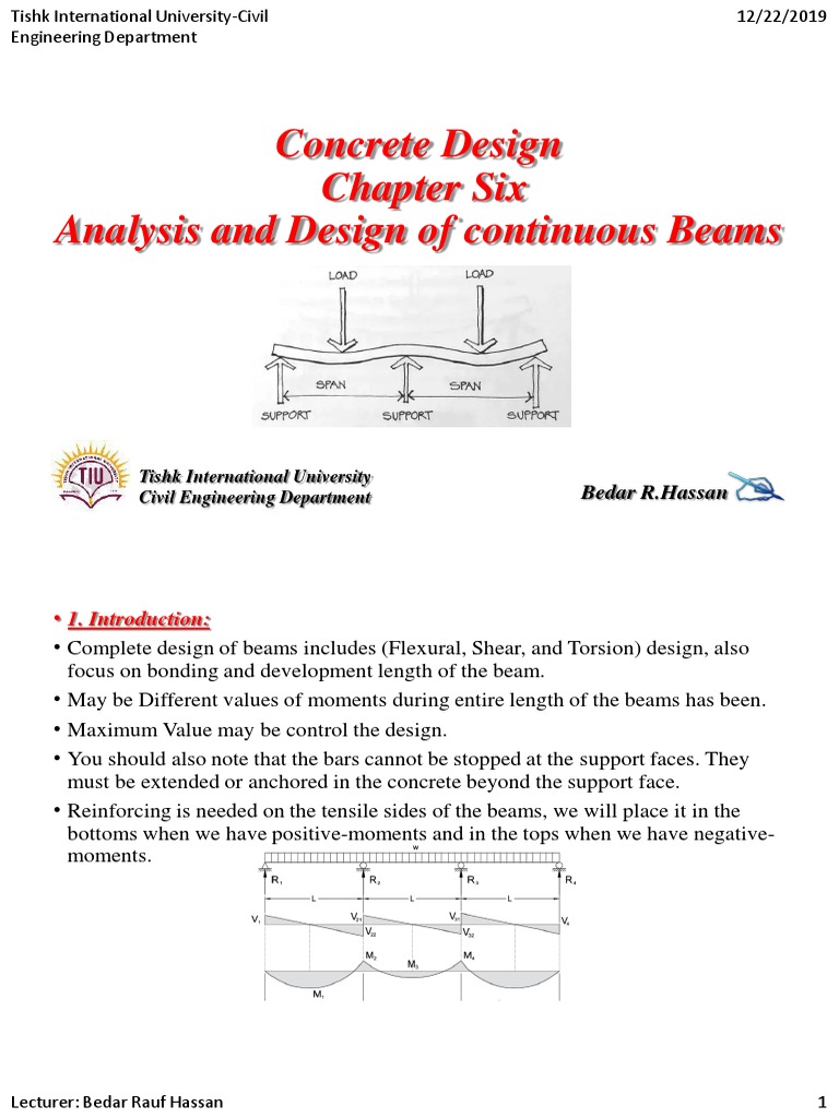 Continuous Beam Design and Analysis | PDF | Beam (Structure) | Mechanics
