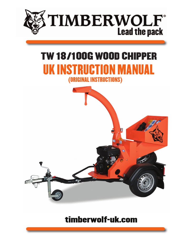 Timberwolf TW 18 100G Wood Chipper Instruction Manual English | PDF ...