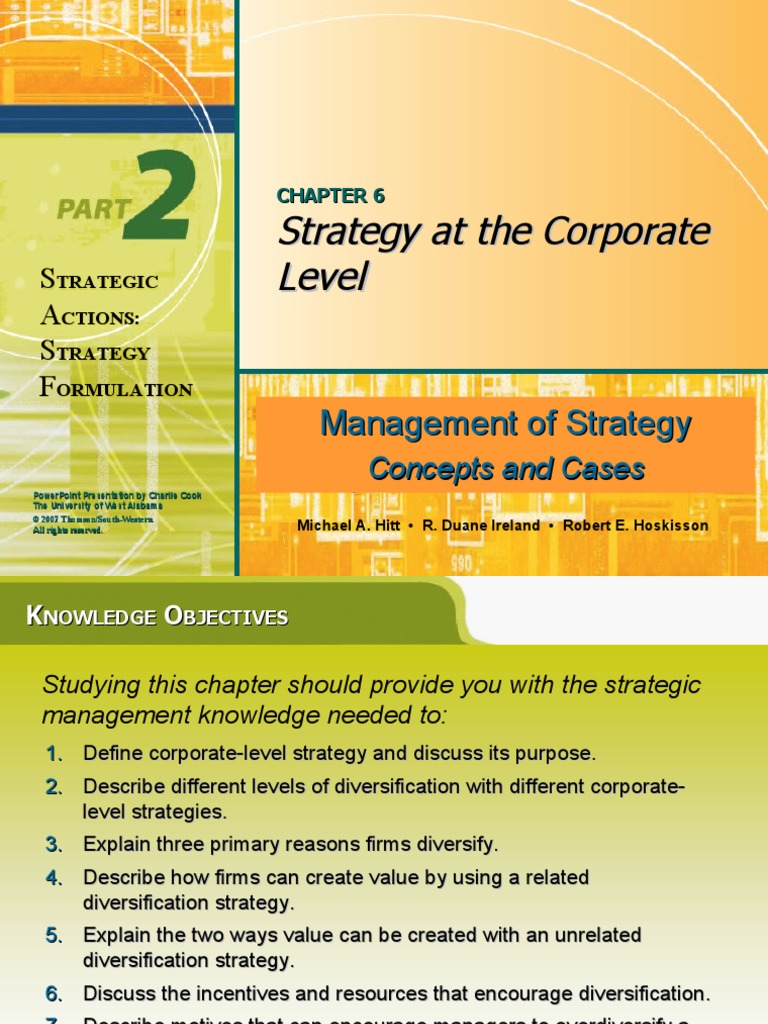 Ch.06-Strategy at The Corporate Level | PDF | Business ...
