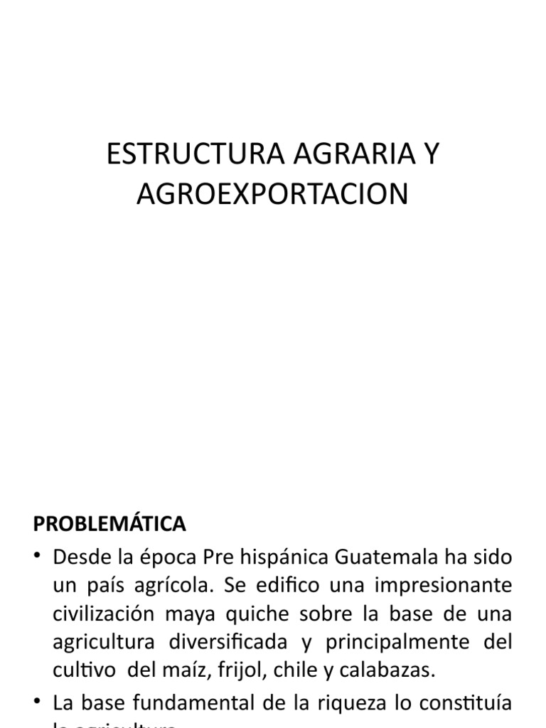 Estructura Agraria 2a. Unidad | PDF | Reforma agraria | Agricultura