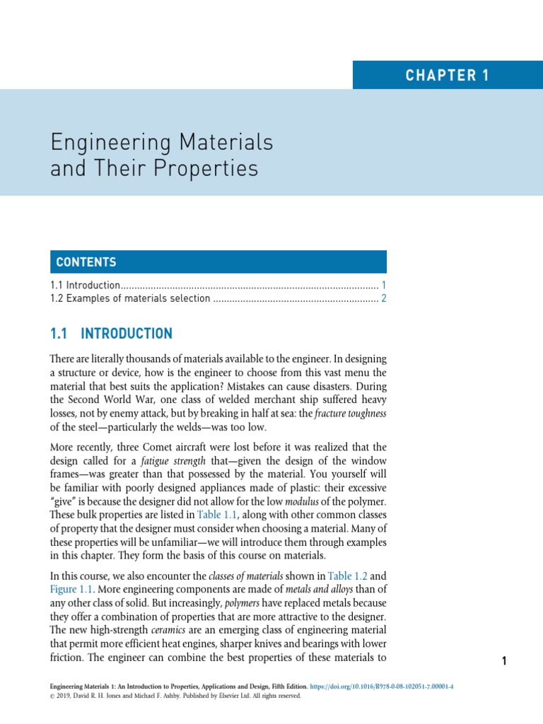 Chapter 1 - Engineering Materials and Their Proper - 2019 - Engineering ...