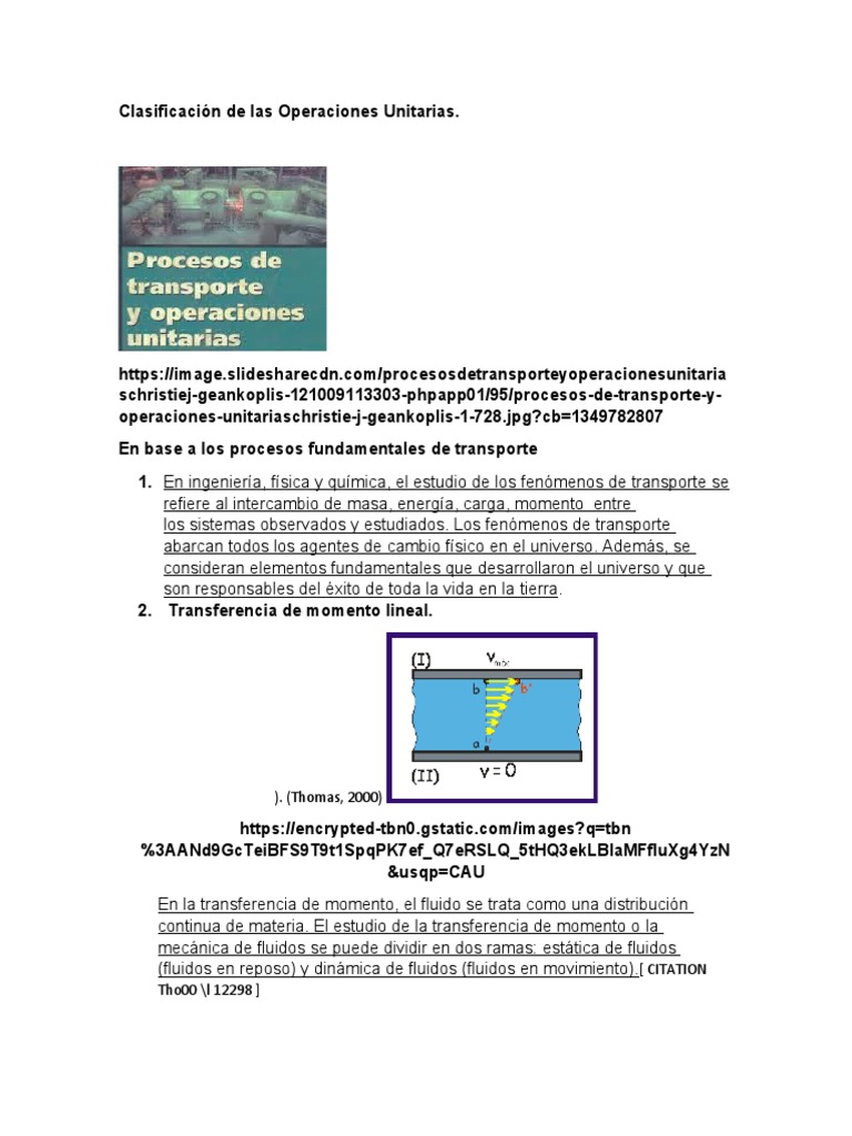 Clasificación de Las Operaciones Unitarias Con Imagenes y Link | PDF ...