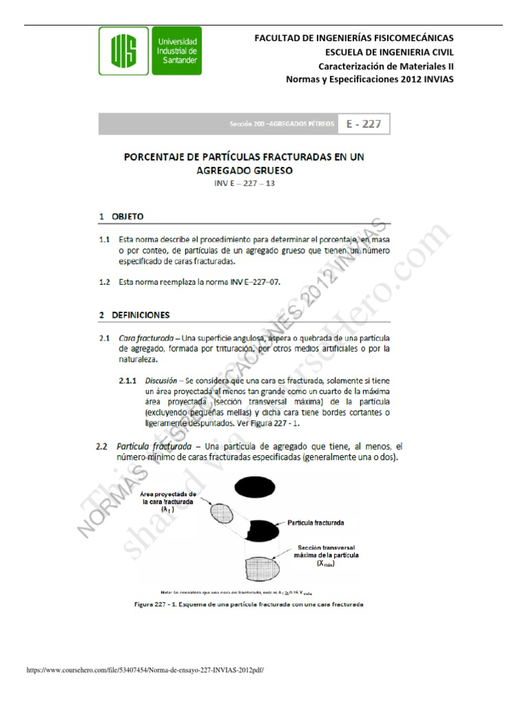 Norma de Ensayo 227 INVIAS 2012 PDF | PDF