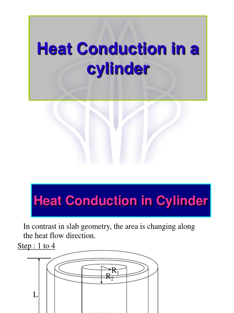 Heat Conduction in A Cylinder | PDF | Thermal Conduction | Heat