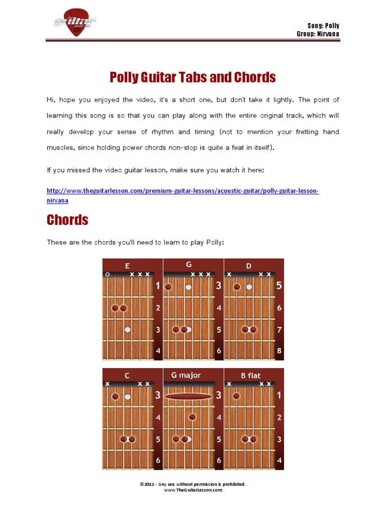 Polly Guitar Tabs and Chords: Nirvana | PDF