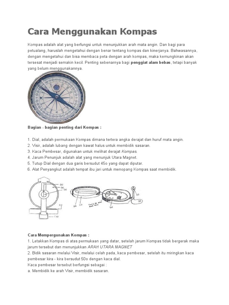 Cara Menggunakan Kompas | PDF