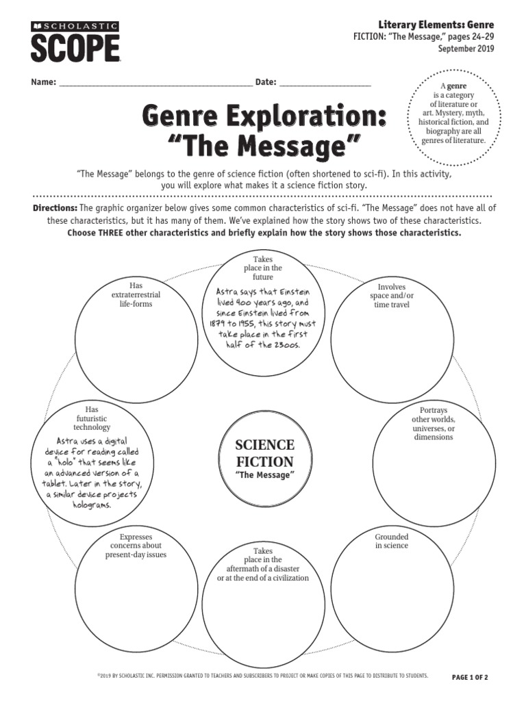 Genre Exploration: "The Message": Science Fiction | PDF | Science ...