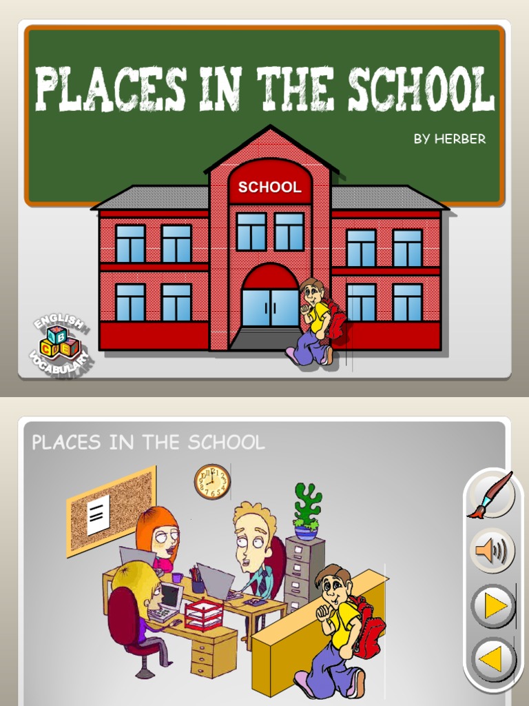 Places in The School PPT Flashcards | PDF