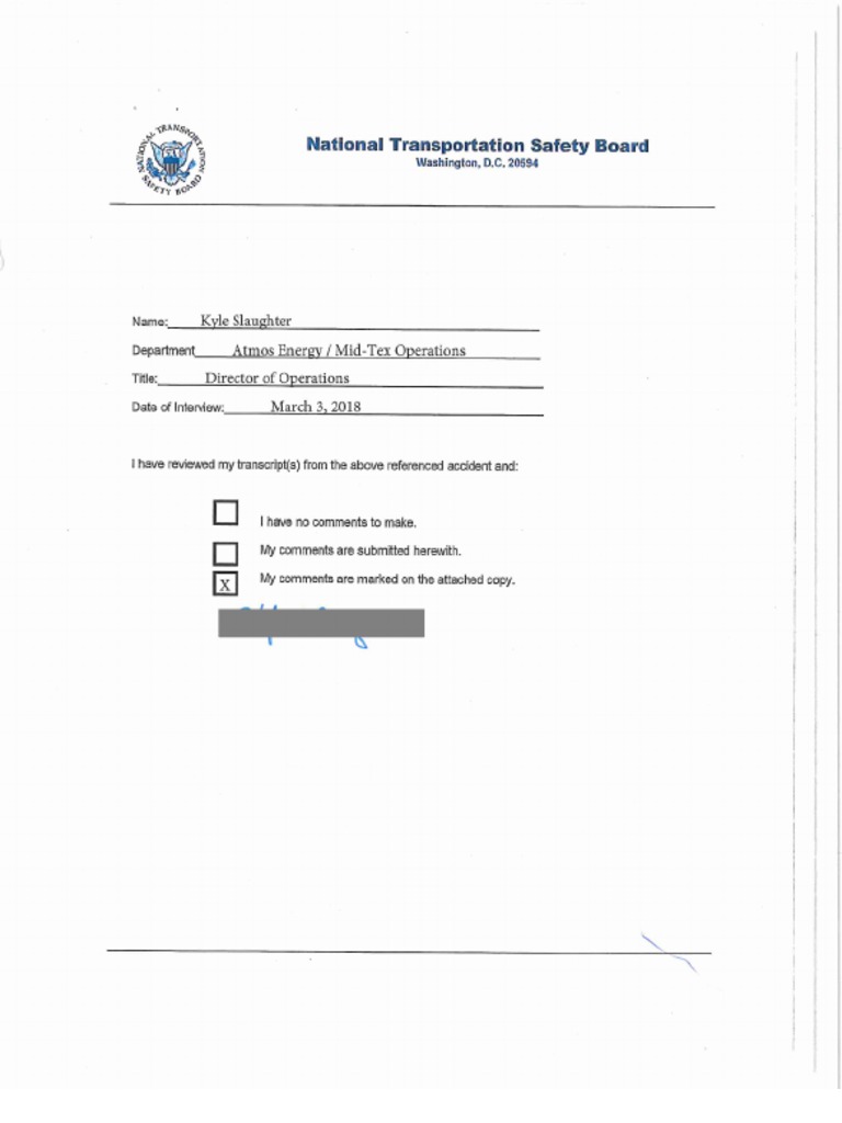 NTSB Deposition of Kyle Slaughter, Director of Operations | PDF