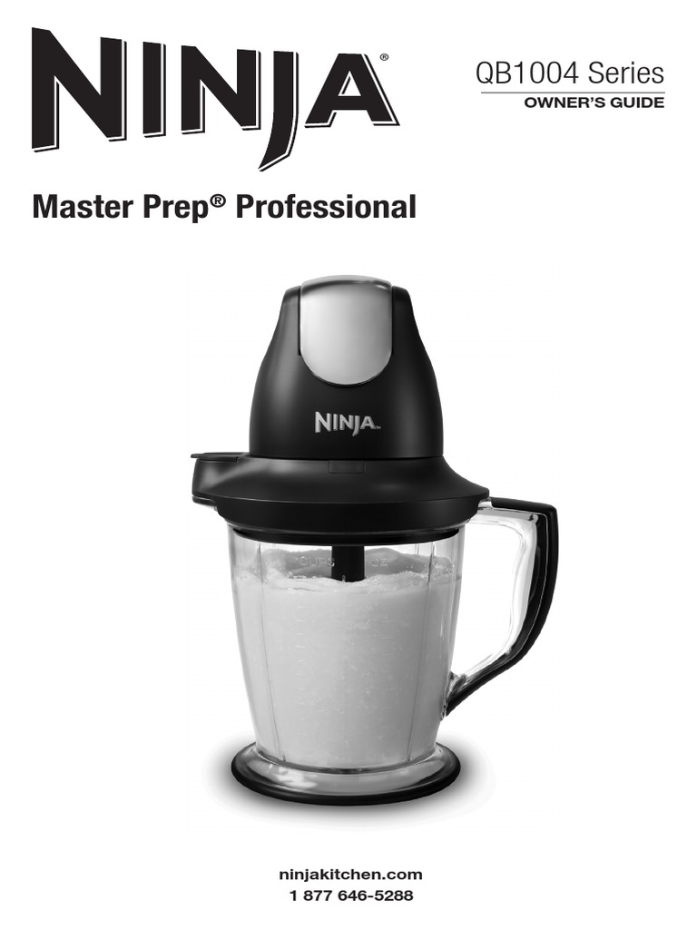 Ninja Master Prep Pro Manual-Qb1004 | PDF | Ac Power Plugs And Sockets ...