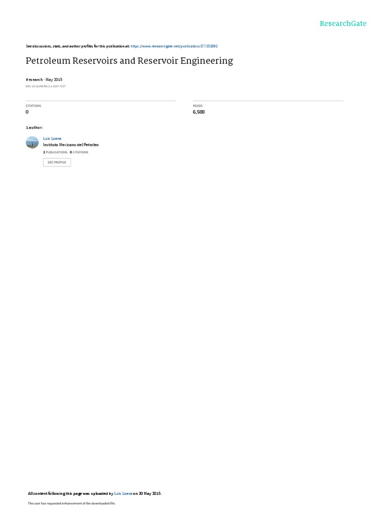 Petroleum Reservoirs and Engineering Insights | PDF | Extraction Of ...