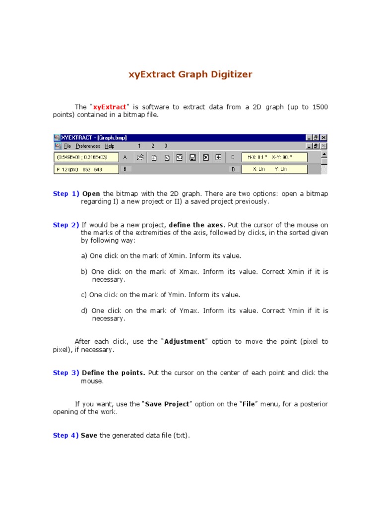 Xyextract Graph Digitizer | PDF | Point And Click | Computing